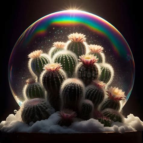 Image Of Cactus With Beautiful Spectrum Under The Influence Of Zenith Image Of Cactus With Beautiful Spectrum Under The Influence Of Zenith