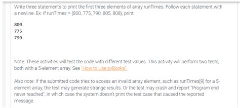 Solved Write Three Statements To Print The First Three