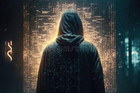 Cybersecurity Computer Hacker With Hoodie Vulnerability And Hacker