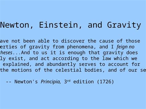 ppt newton einstein and gravity dokumen tips