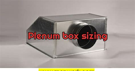 Plenum Box Sizing Calculation For AHU