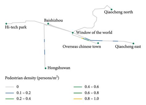 The Pedestrian Density On The Roads At 1830 Pm Download Scientific Diagram