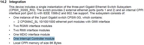 Am3352 Ethernet Mac Interrupt Processors Forum Processors Ti E2e