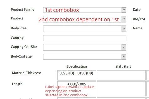 Combobox Value Updates Label Caption Rmsaccess
