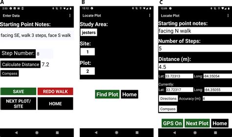 Screenshots Showing Setting And Accessing Plot Location Data In The