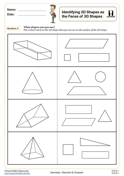 Identifying 2d Shapes Worksheets Identify 2d Shapes Worksheet