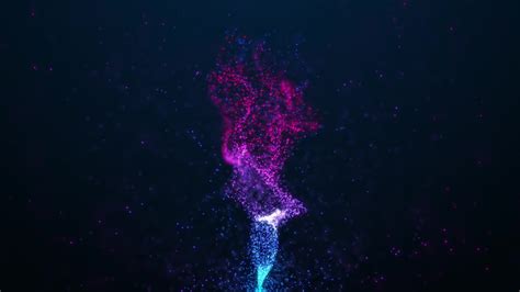 Magic Fluid Animation Of Glowing Particlesparticle Trail Abstract