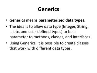 Generics PPTX Programming Languages Computing
