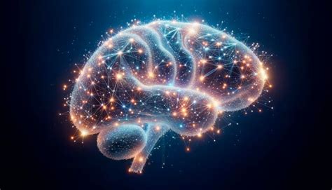 Human Brain With Glowing Particles Artificial Intelligence Concept Generative Ai Premium Ai