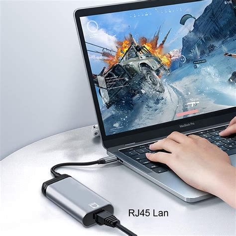 Trahoo Usb C To Rj45 1000mbps Gigabit Ethernet Network Lan Cable Adapter