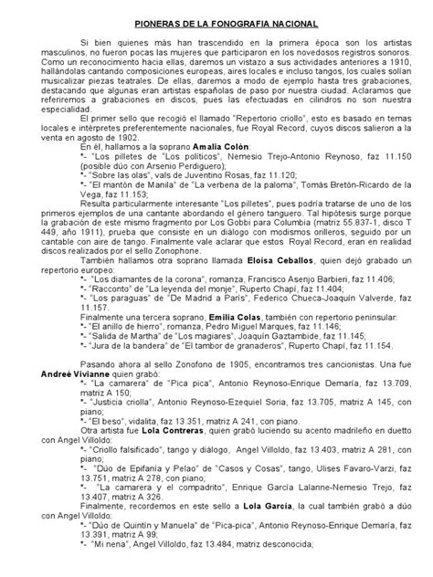 Binda Pioneras De La Fonografia Nacional Pdf