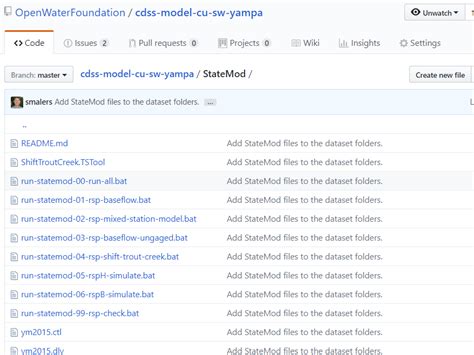 7e StateMod Dataset Example CDSS Learn Git