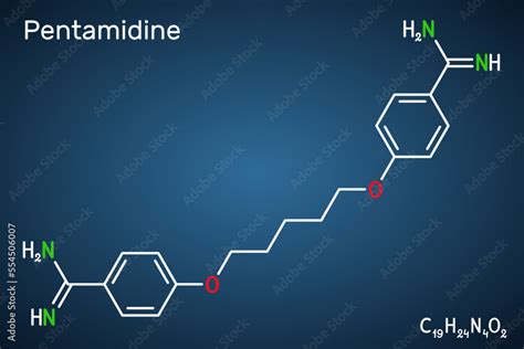 Pentamidine Molecule It Is Antimicrobial Antifungal Drug Used To