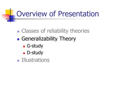 Ppt Generalizability Theory Powerpoint Presentation Free Download Id6451280