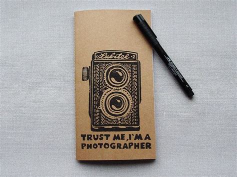 Handmade Midori Insert Notebook With Vintage Camera Print
