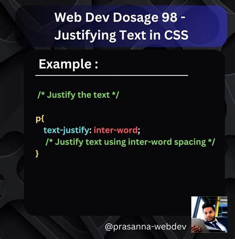 Css Dosage 98 Justifying Text With Text Justify Prasanna D Posted On