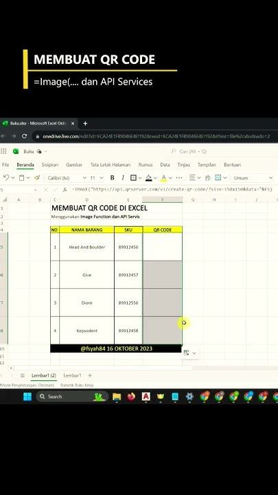 Cara Membuat Qr Code Di Excel Exceltips Excel Qrcode Youtube