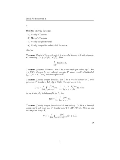 Hw4 Pdf Functions And Mappings Complex Analysis