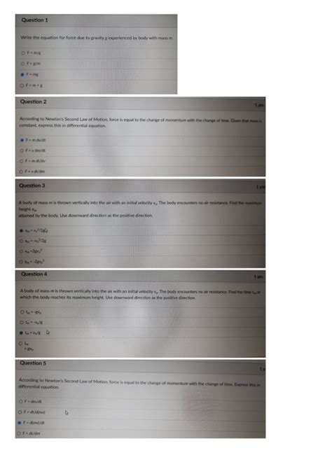 Solved Question 1 Write The Equation For Force Due To Chegg Com