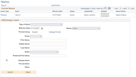 Managing Names Data