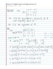 Lecture Eigenvalues And Eigenvectors II Pdf Lecture Eigenvalues And Eigenvectors II