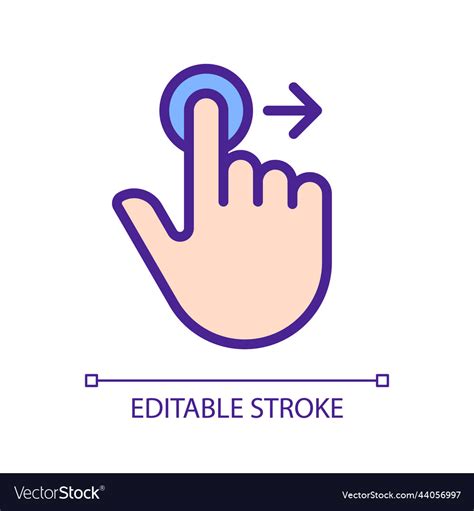 Move To Right Pixel Perfect Rgb Color Icon Vector Image