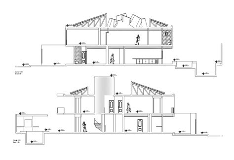 Sectional Detail Of Building Unit 2d View Autocad File