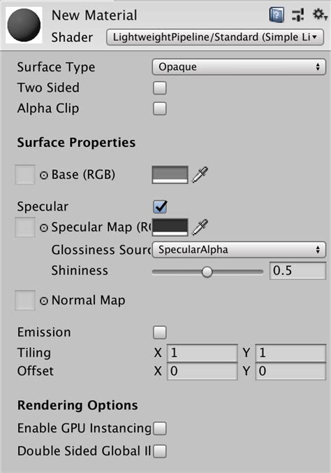 Simple Lit Shader Unity SRP Doc