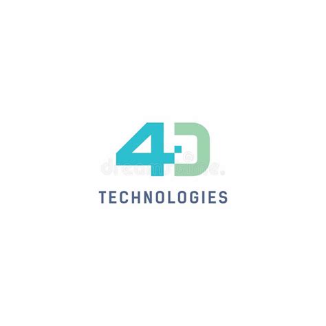 4d Logo Symbol 4d Technology Logo Stock Vector Illustration Of
