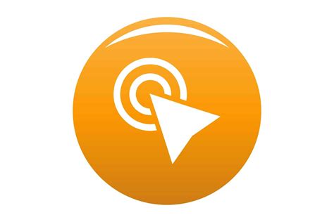 Cursor Click Element Icon Vector Orange By Anatolir56 Thehungryjpeg