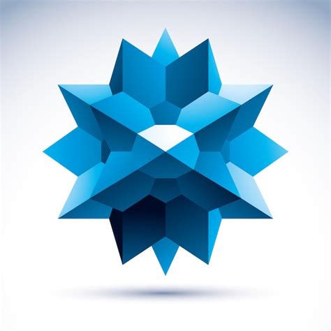 Premium Vector Abstract Geometric 3d Object Vector Illustration Clear Eps 8