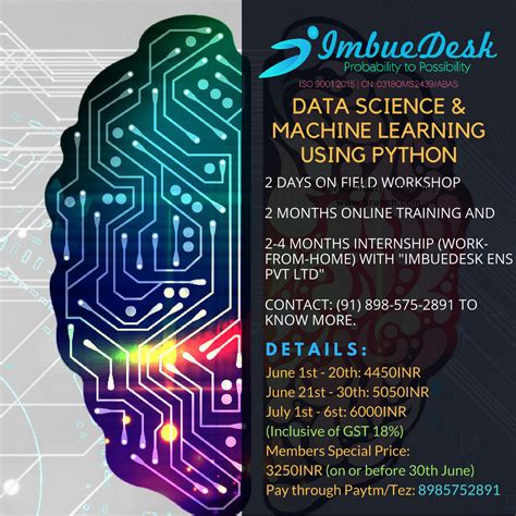 Internship Training Workshop On Data Science Machine Learning