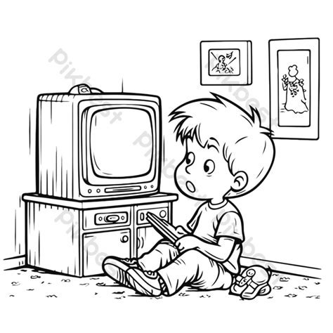 Television Clipart Black And White Png
