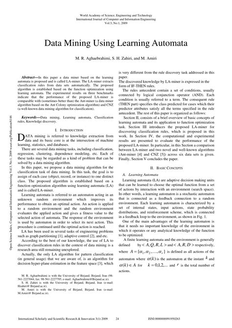 Pdf Data Mining Using Learning Automata
