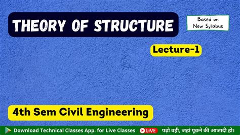 Theory of Structure(Lecture-1) || Civil 4th Semester || SBTE Bihar ...