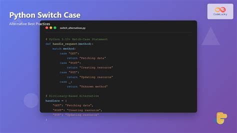 Python Switch Case Alternative Complete Guide To Match Case And Dictionary Methods Codelucky