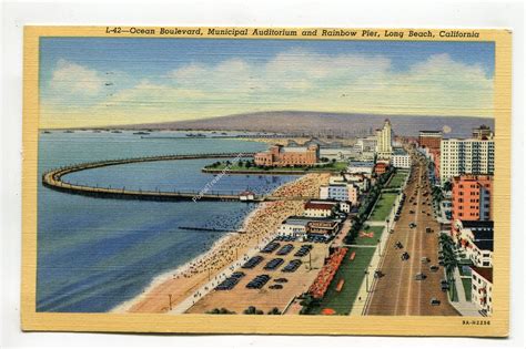 Ocean Boulevard Municipal Auditorium And Rainbow Pier Long Beach