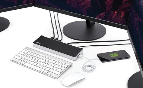 StarTech Com USB C Triple Monitor Docking Station For MacBook Pro Air M1 M2 M3 M4 Windows TAA