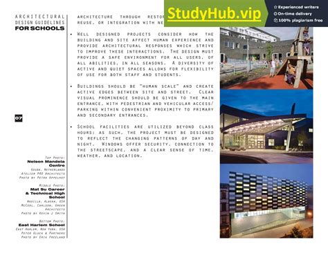 Architectural Design Guidelines For Schools Technical Services Branch
