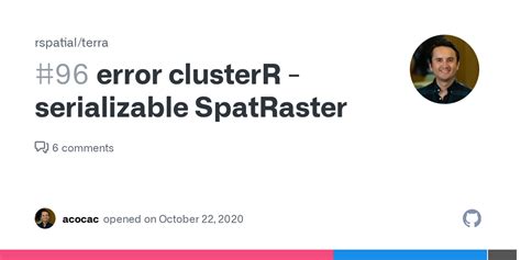 error clusterr serializable spatraster · issue 96 · rspatial terra