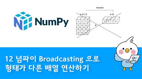 12 넘파이 Numpy 브로드캐스팅 Youtube