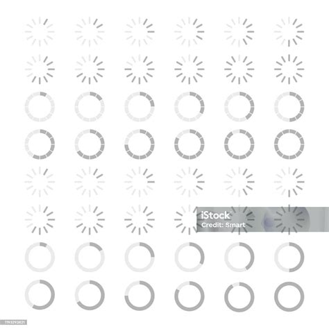 Loading Progress Bar Circle Shape White Background Vector Illustration