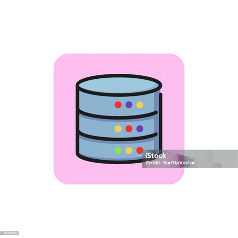 Cylindrical Database Icon Stock Illustration Download Image Now Backup Business Computer