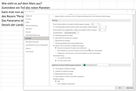 Kommentare Excel Nervt