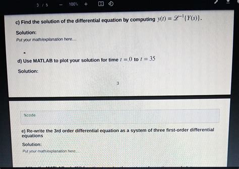 Solved Problem Consider The Differential Equation Chegg