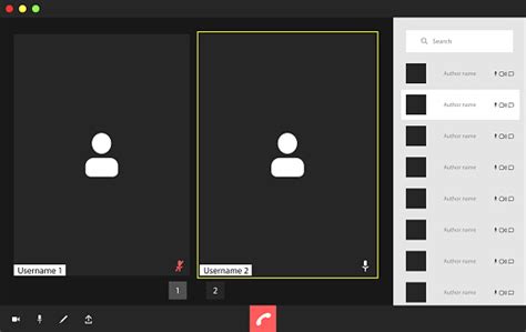 화상 회의 사용자 인터페이스와 사용자 목록 화상 회의 통화 창 오버레이 5가지 개체에 대한 스톡 벡터 아트 및 기타 이미지 5가지 개체 가상현실 그래픽 사용자