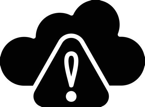 Warning Cloud Computing Glyph Icon 9680698 Vector Art At Vecteezy