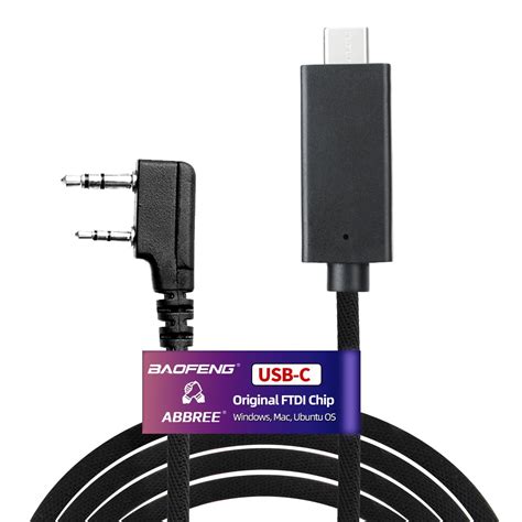 Baofeng Ftdi Usb C Programming Cable For Ham Radio Uv 5r Bf F8hp 5rm Uv 21r Uv 5g