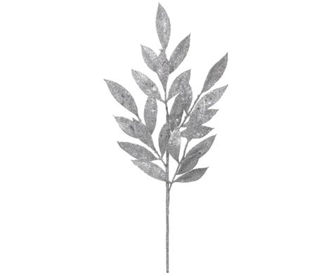24 Glittered Bay Leaf Spray Champagne Di Fiore Usa