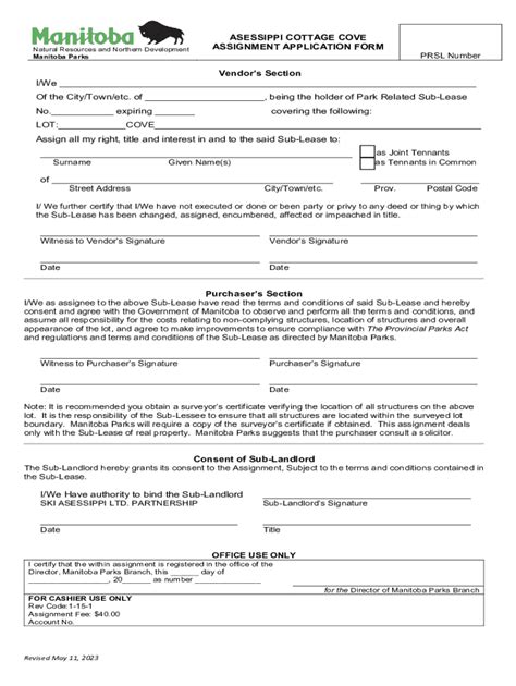 Fillable Online Asessippi Assignment Application Fax Email Print